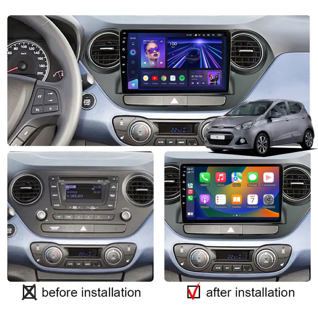 CTB-FO450K | HYUNDAI I10 | APPLE CARPLAY-ANDROID AUTO | CARTABLET 9 PO ...